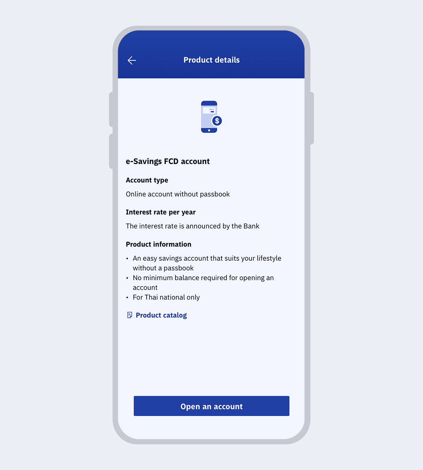 FCD e-Savings account